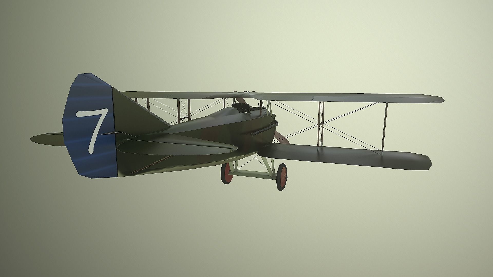 3D model WWI fighter SPAD XIII VR / AR / low-poly | CGTrader