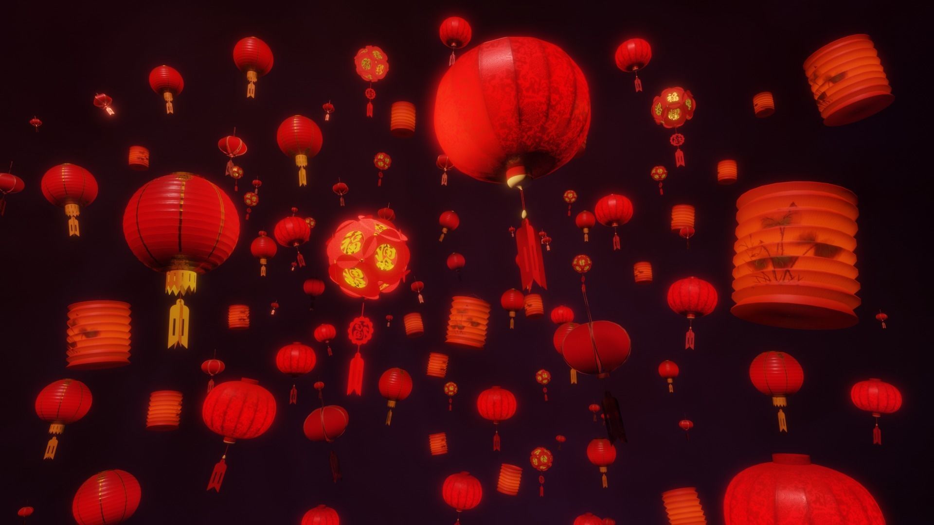 Chinese Lantern free VR / AR / low-poly 3D model | CGTrader