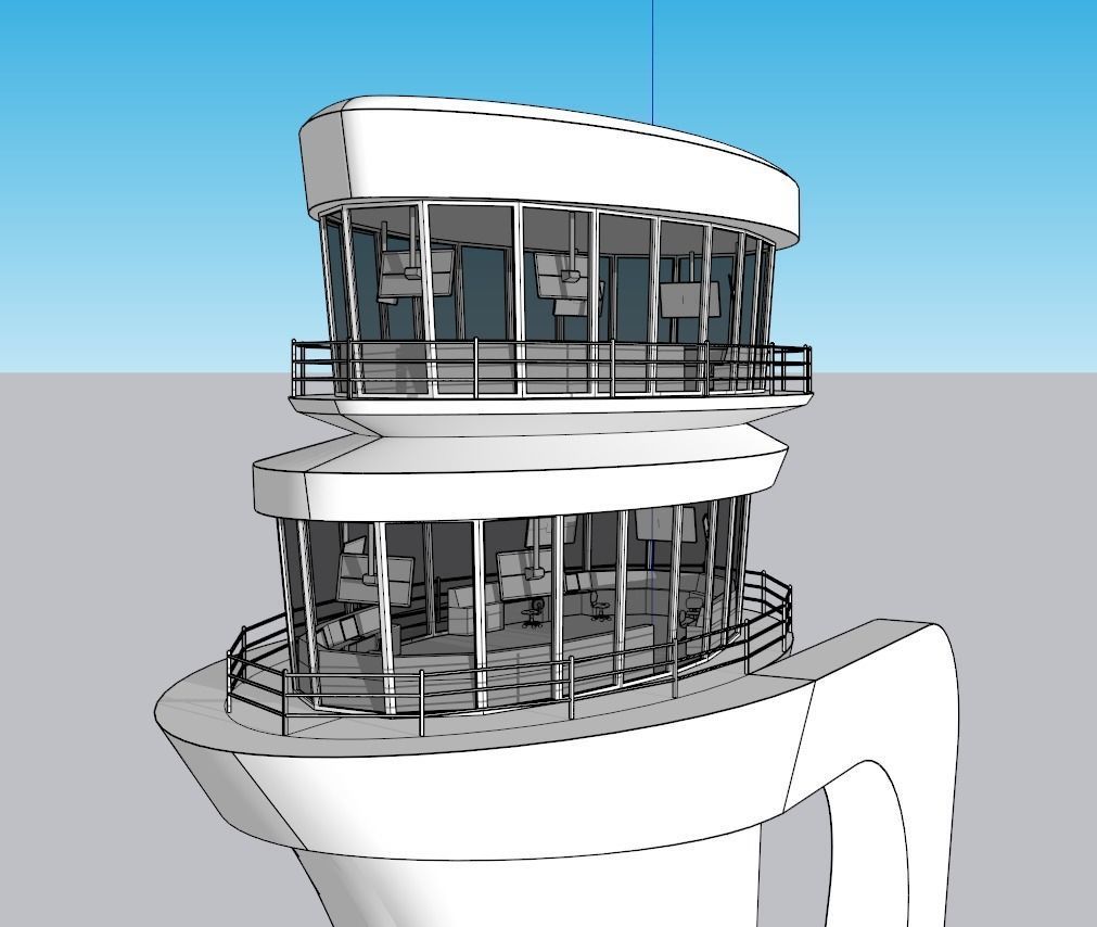 LTFM ATC Tower 3D model | CGTrader