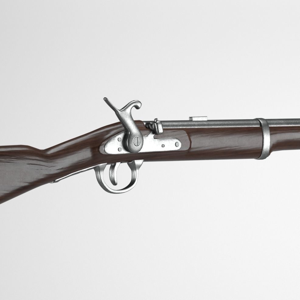 Musket flintlock 3D model | CGTrader