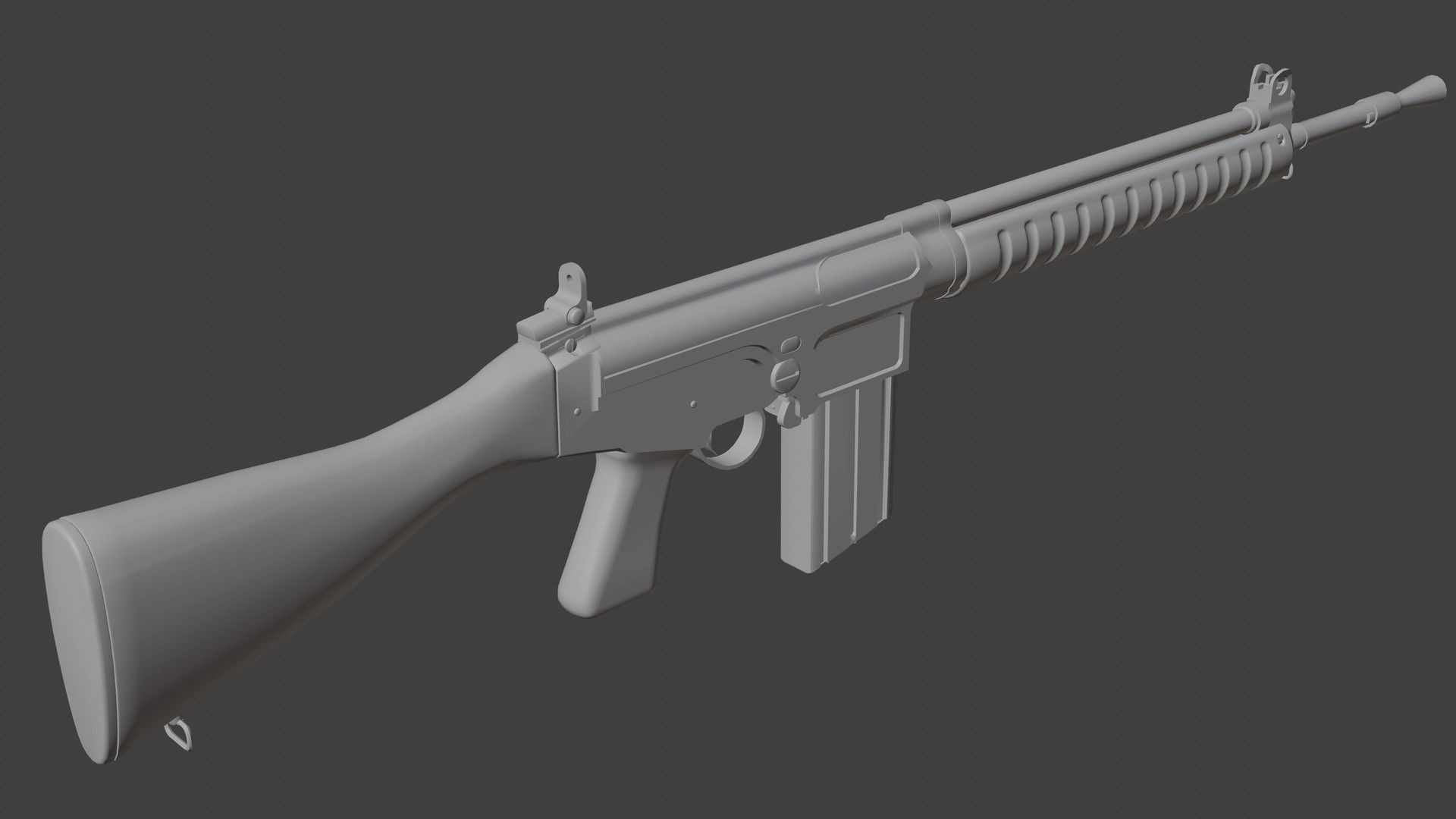 3D model Prototype of FN Fal in 280 cartridge VR / AR / low-poly | CGTrader