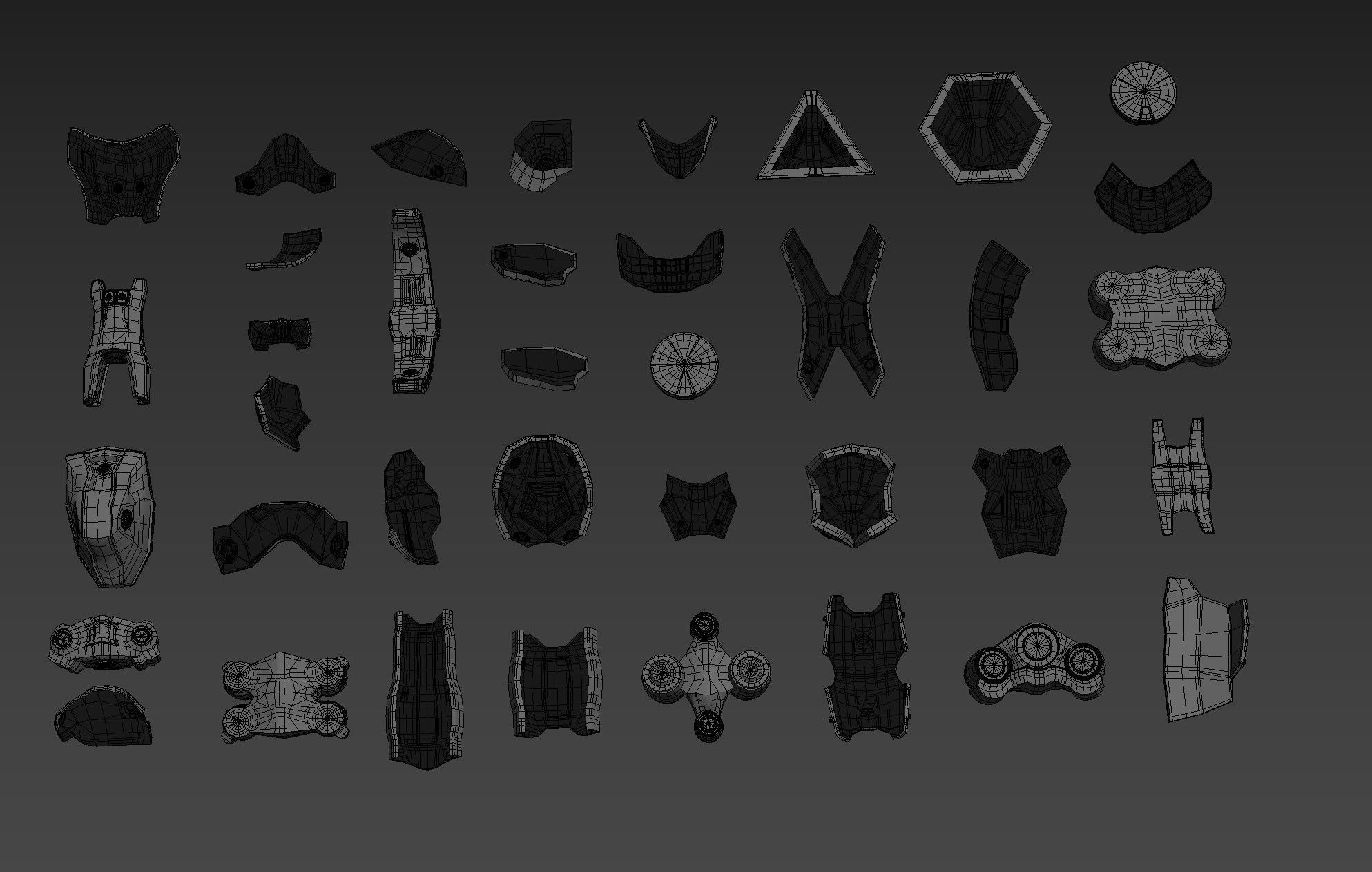 3D model Hard Surface KitBash Armor VR / AR / low-poly | CGTrader