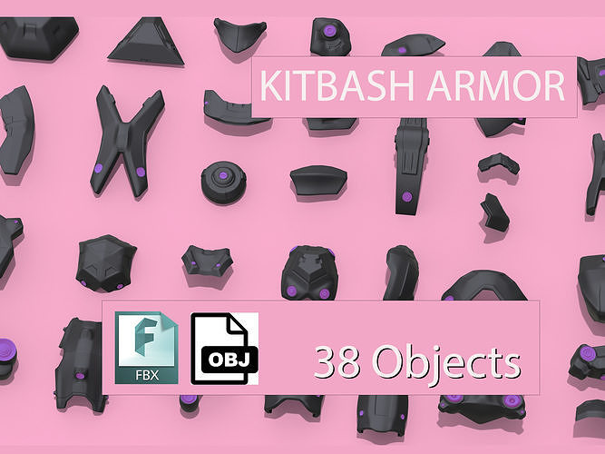 3D model Hard Surface KitBash Armor VR / AR / low-poly | CGTrader