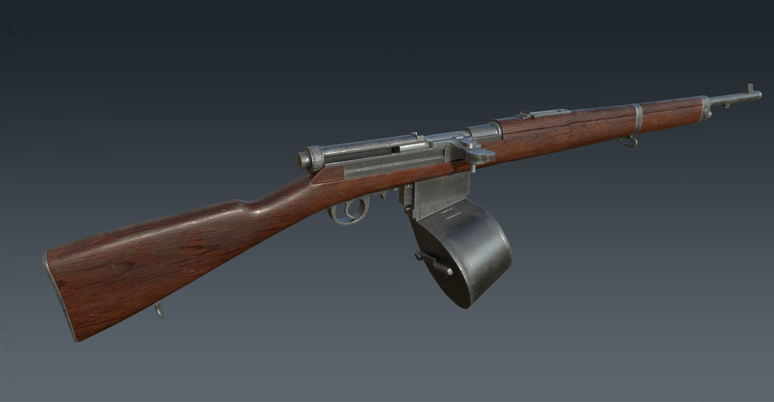 3D model Mondragon WW1 rifle game-ready PBR VR / AR / low-poly | CGTrader