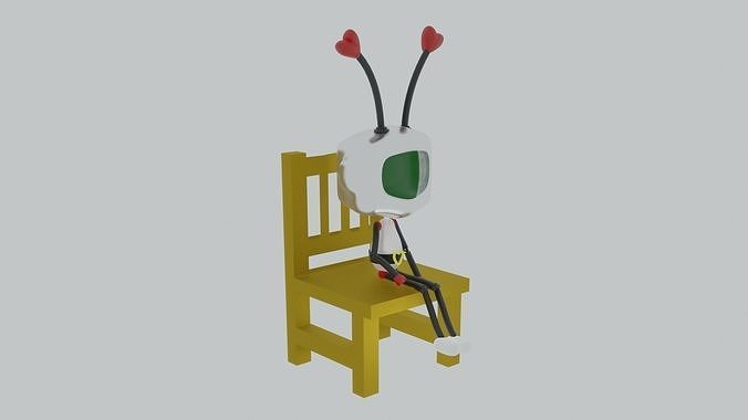 robot sit 3D model 3D printable | CGTrader