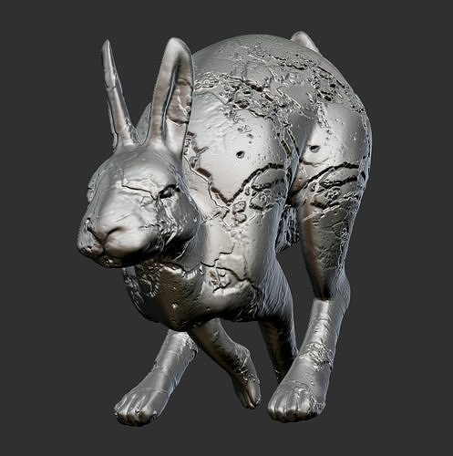 RABBIT running 3D model 3D printable | CGTrader