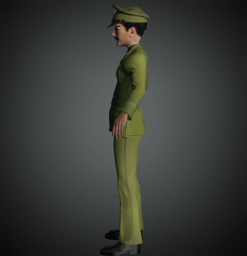 WWII The US General 3D model rigged | CGTrader