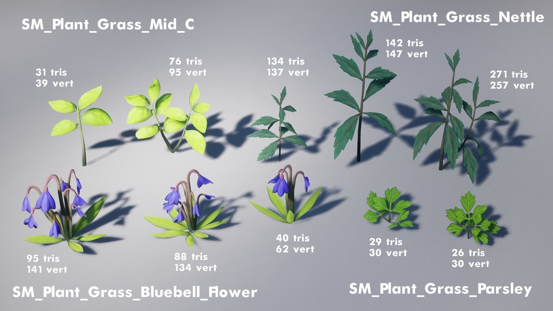 3D model Stylized Grass Pack VR / AR / low-poly | CGTrader