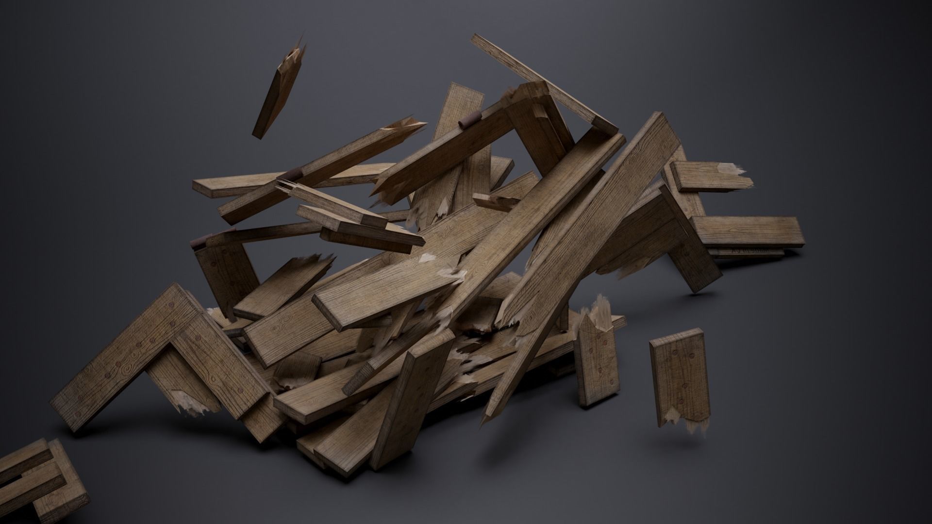 3D model Destructible Wooden Box - Game Ready VR / AR / low-poly | CGTrader