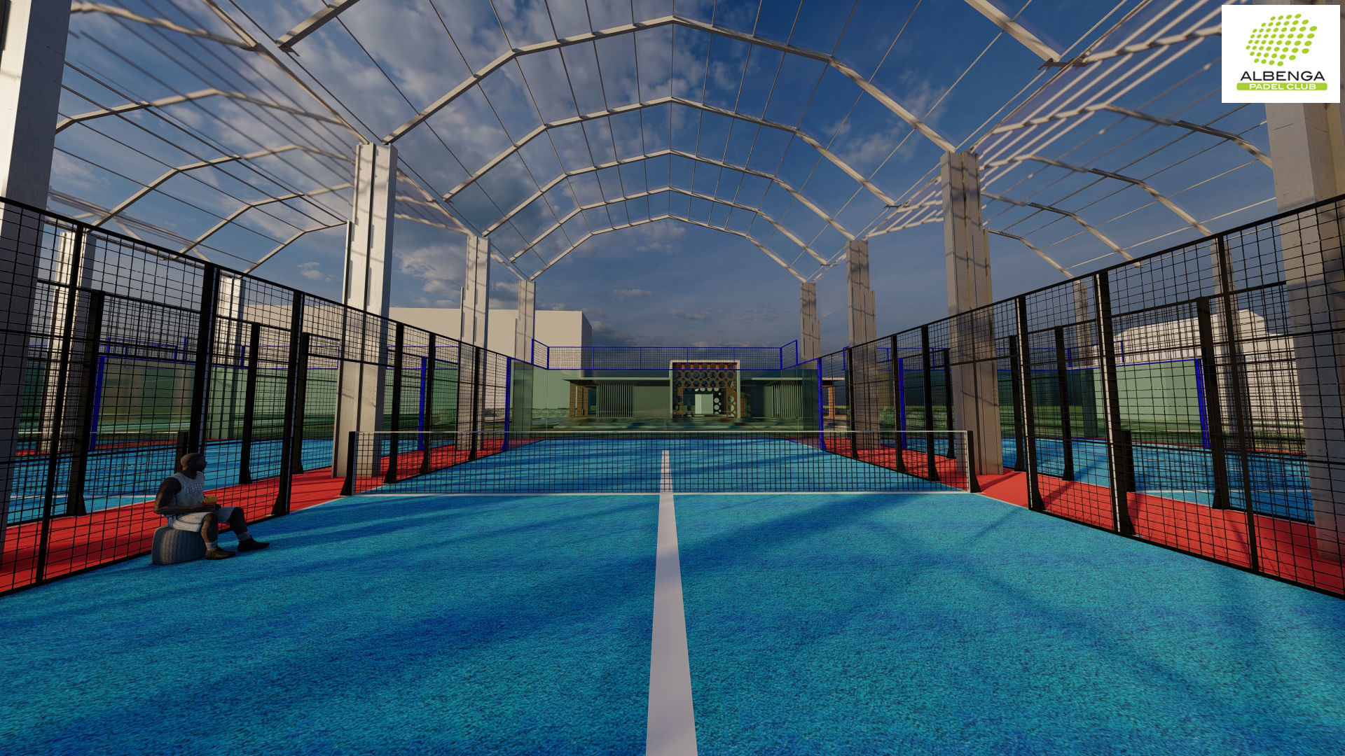 Padel Court along with a Club House 3D Model 3D model | CGTrader