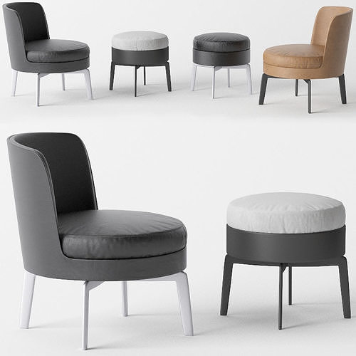 Modern pouf FlexForm Feel good 3D model | CGTrader