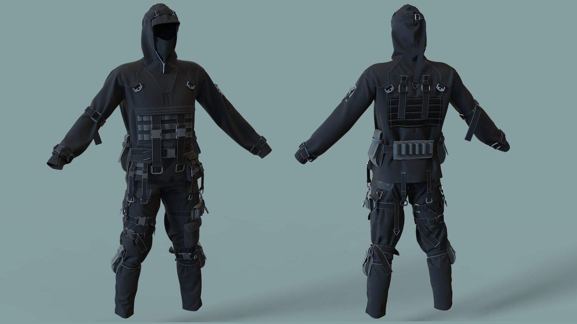 Tactical Outfit Marvelous Designer project 3D model | CGTrader