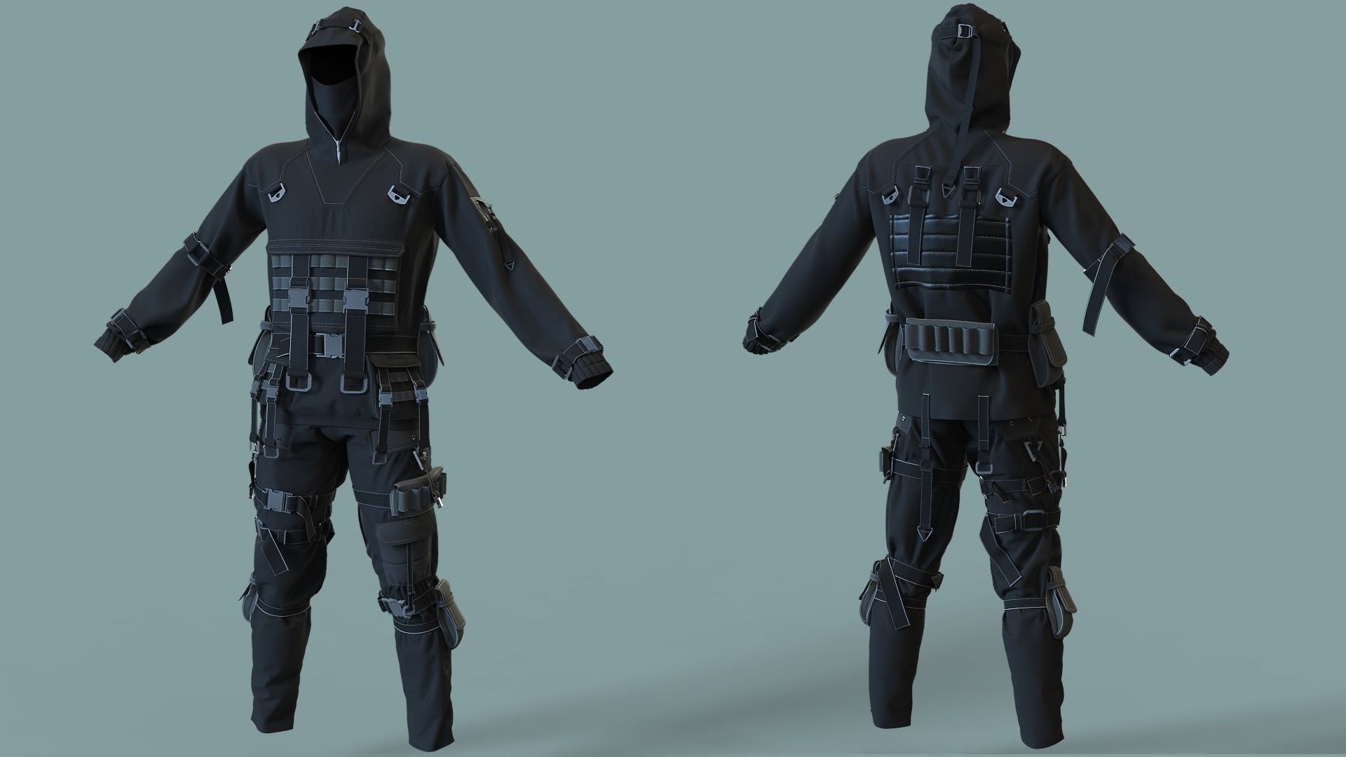 Tactical Outfit Marvelous Designer project 3D model | CGTrader