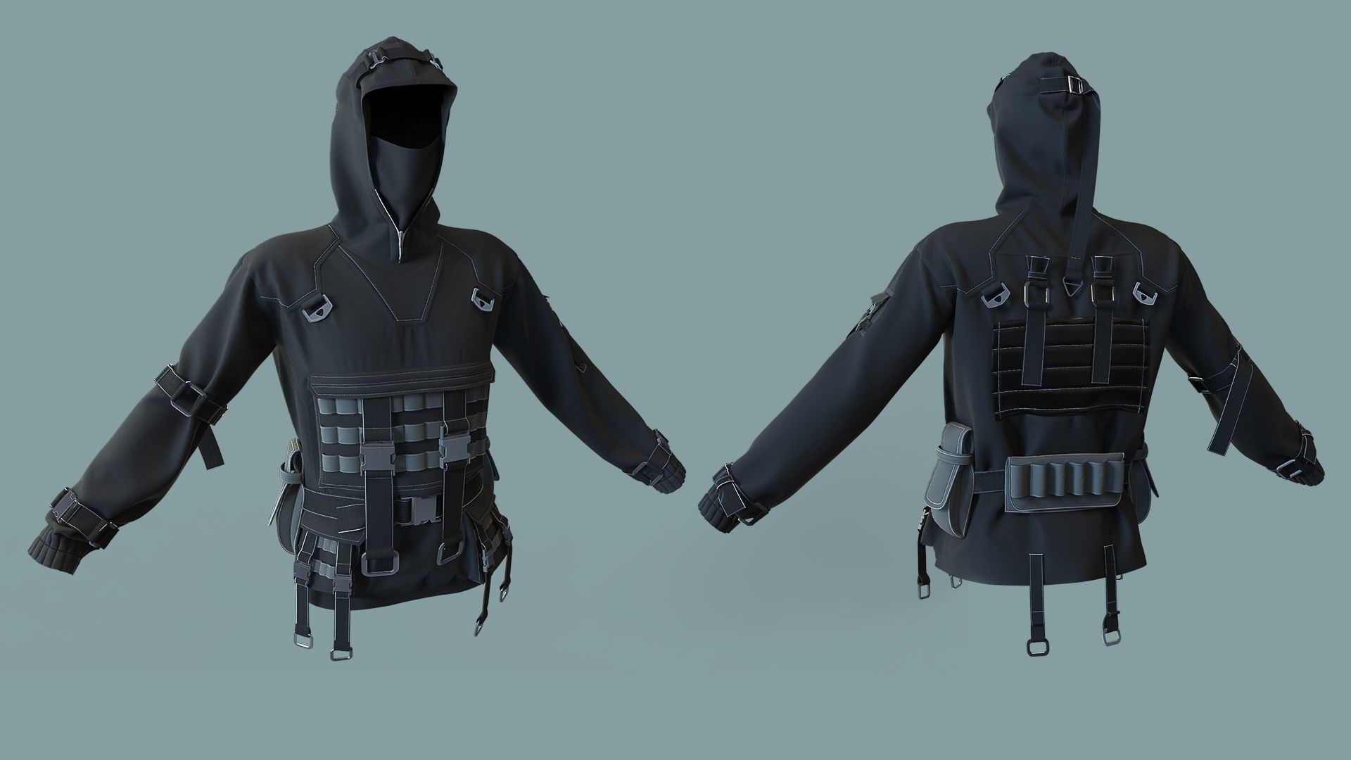 Tactical Outfit Marvelous Designer project 3D model | CGTrader