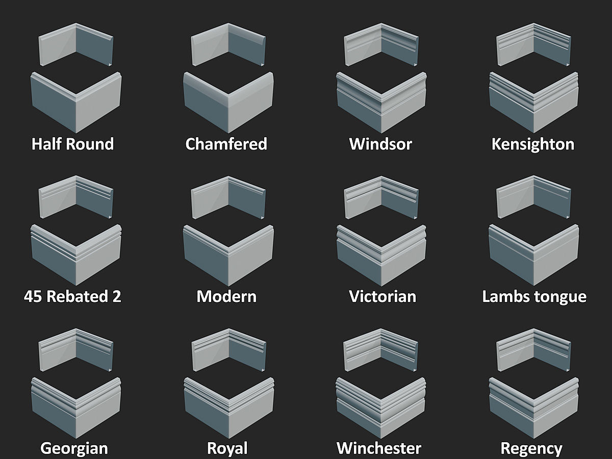 Interior Edging Pack 3D model rigged | CGTrader