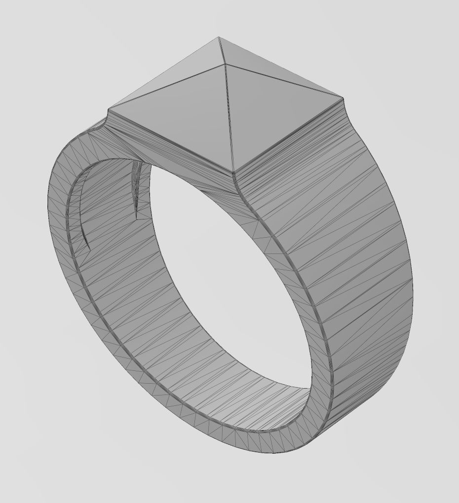 8mm pyramid stud ring 3D model 3D printable | CGTrader