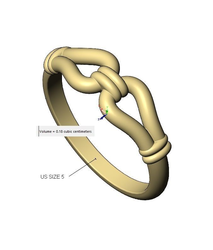Double loop ring US size 5 to 11 3D model 3D printable | CGTrader