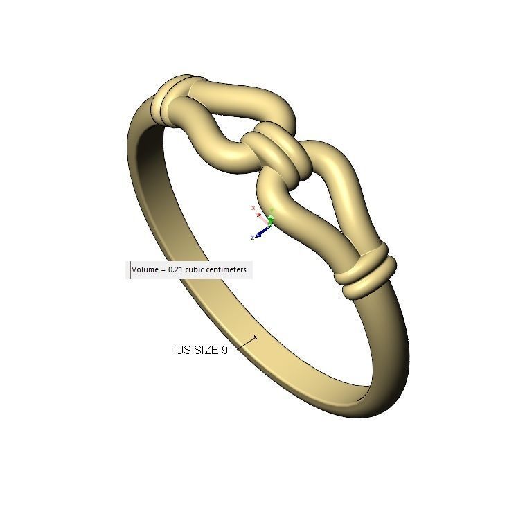 Double loop ring US size 5 to 11 3D model 3D printable | CGTrader