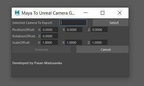Maya to Unreal Engine Camera exporter 3D model | CGTrader