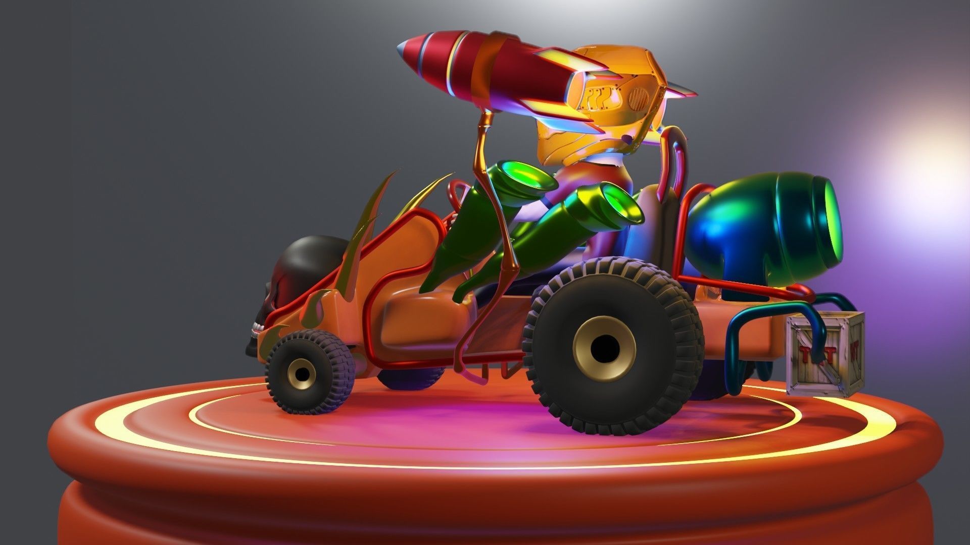 3D model Go-Kart Game Ready 3D Model VR / AR / low-poly | CGTrader