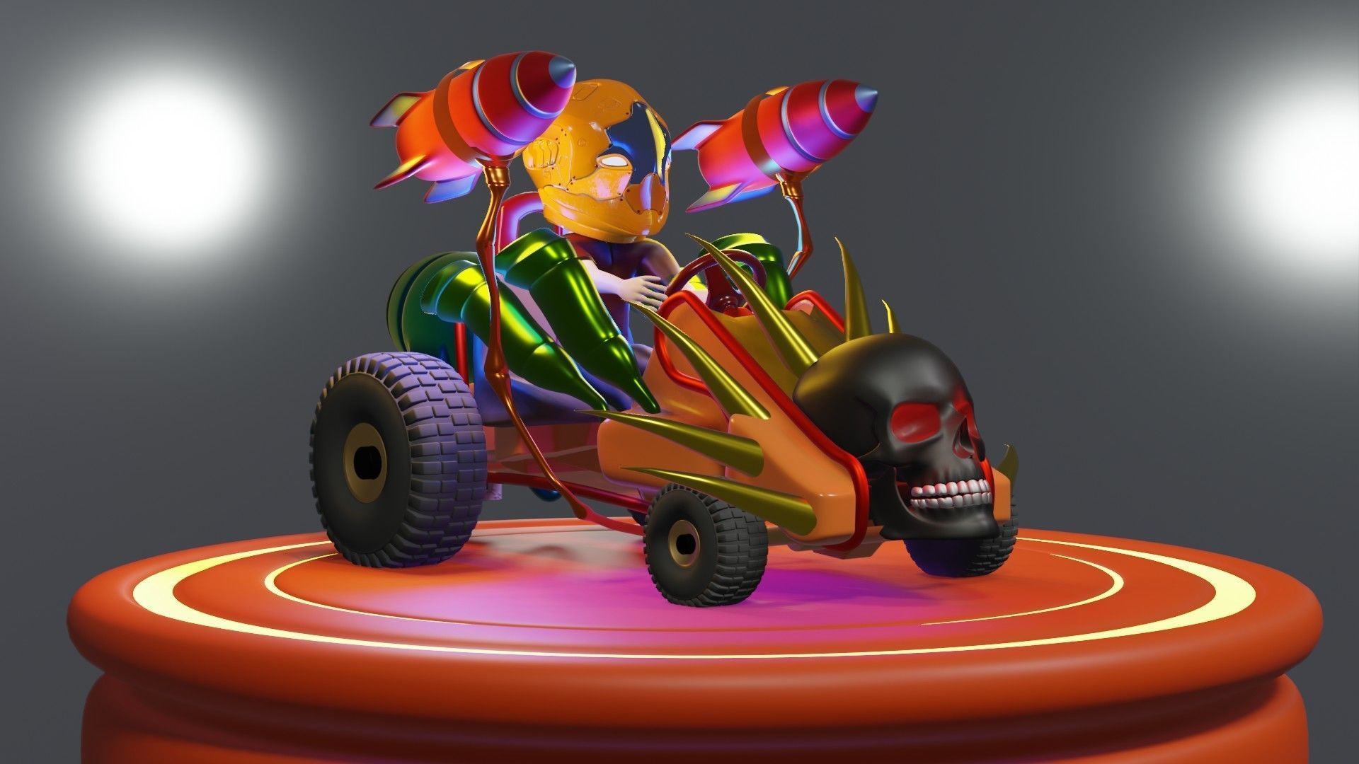 3D model Go-Kart Game Ready 3D Model robot car VR / AR / low-poly ...