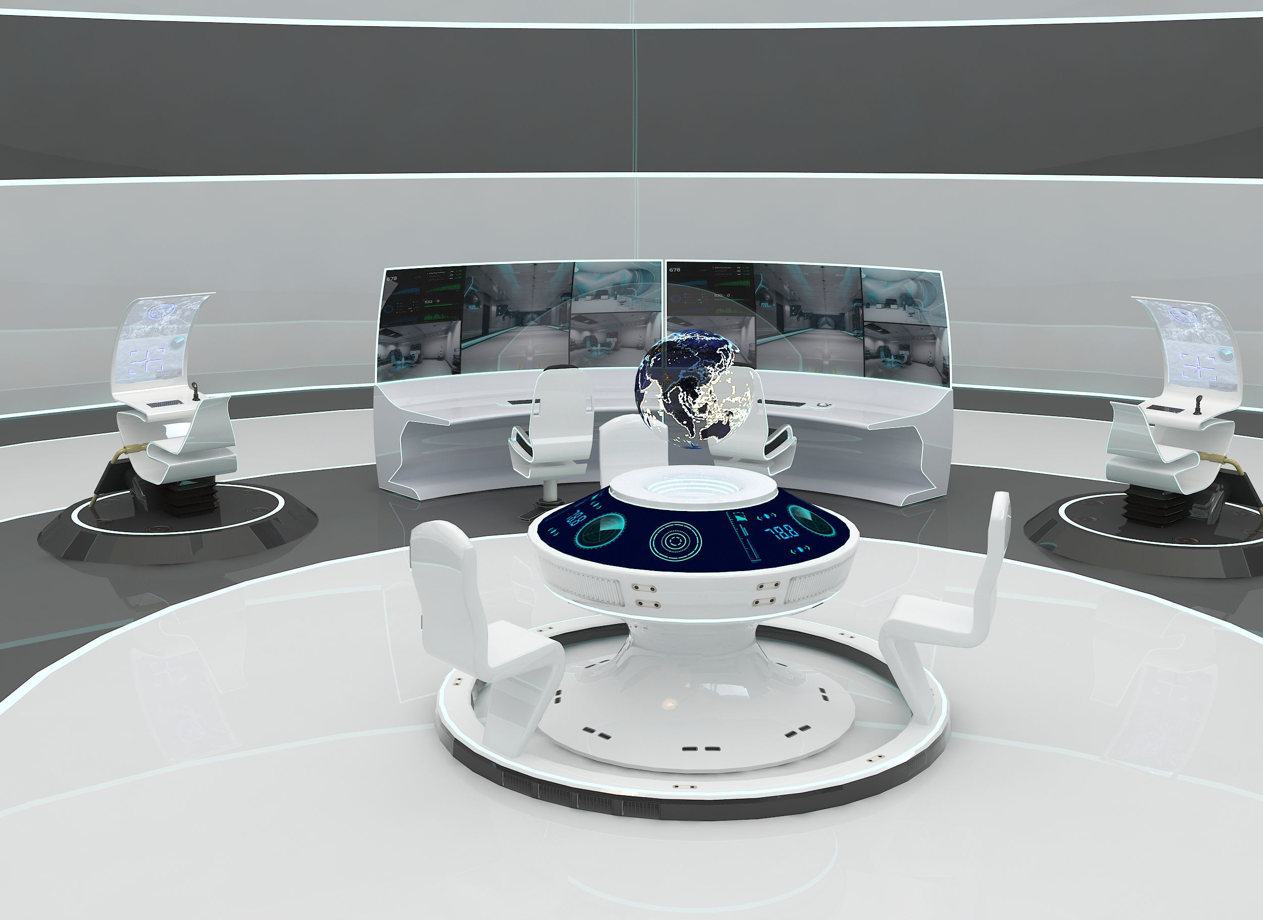 3D model SCI FI FUTURISTIC COMMAND CENTER 3D VR / AR / low-poly | CGTrader
