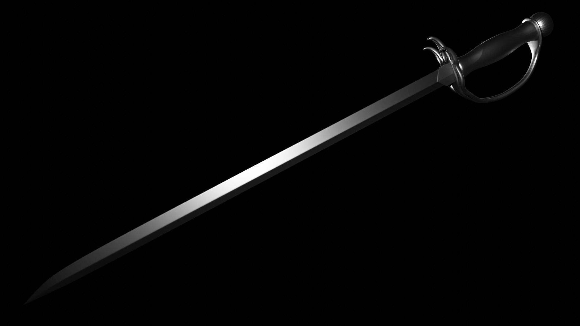 3 Backsword sword 3D model | CGTrader