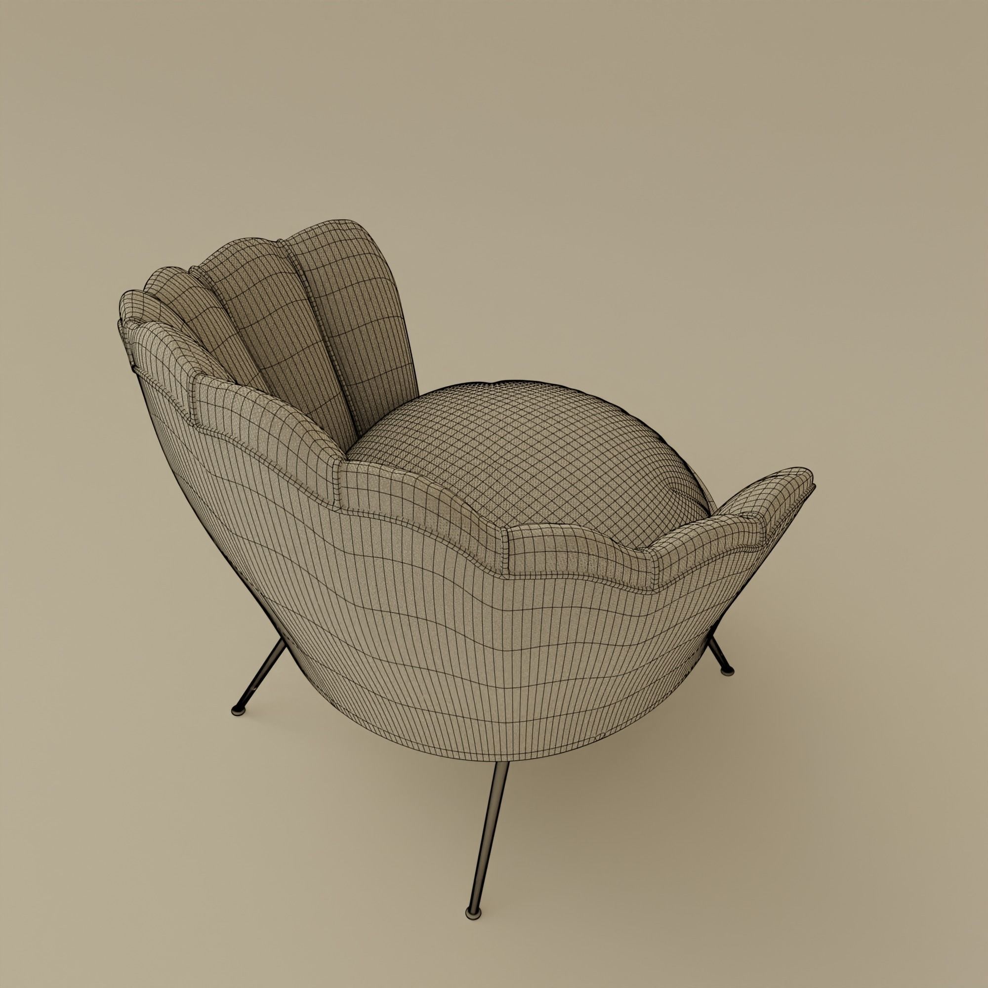 Demers Barrel Chair free 3D model | CGTrader