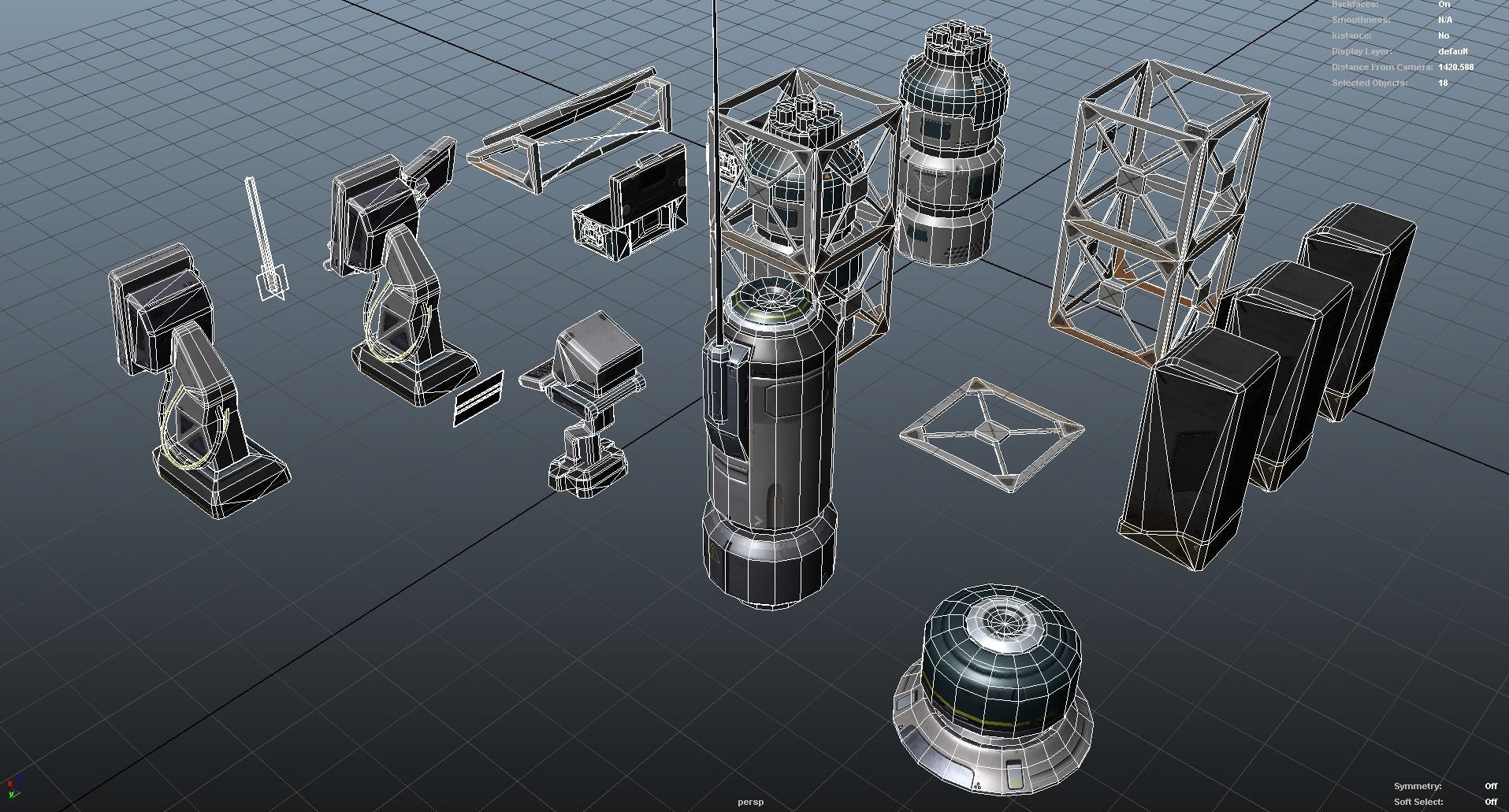 3D model Sci-Fi Props Pack vol 2 VR / AR / low-poly | CGTrader