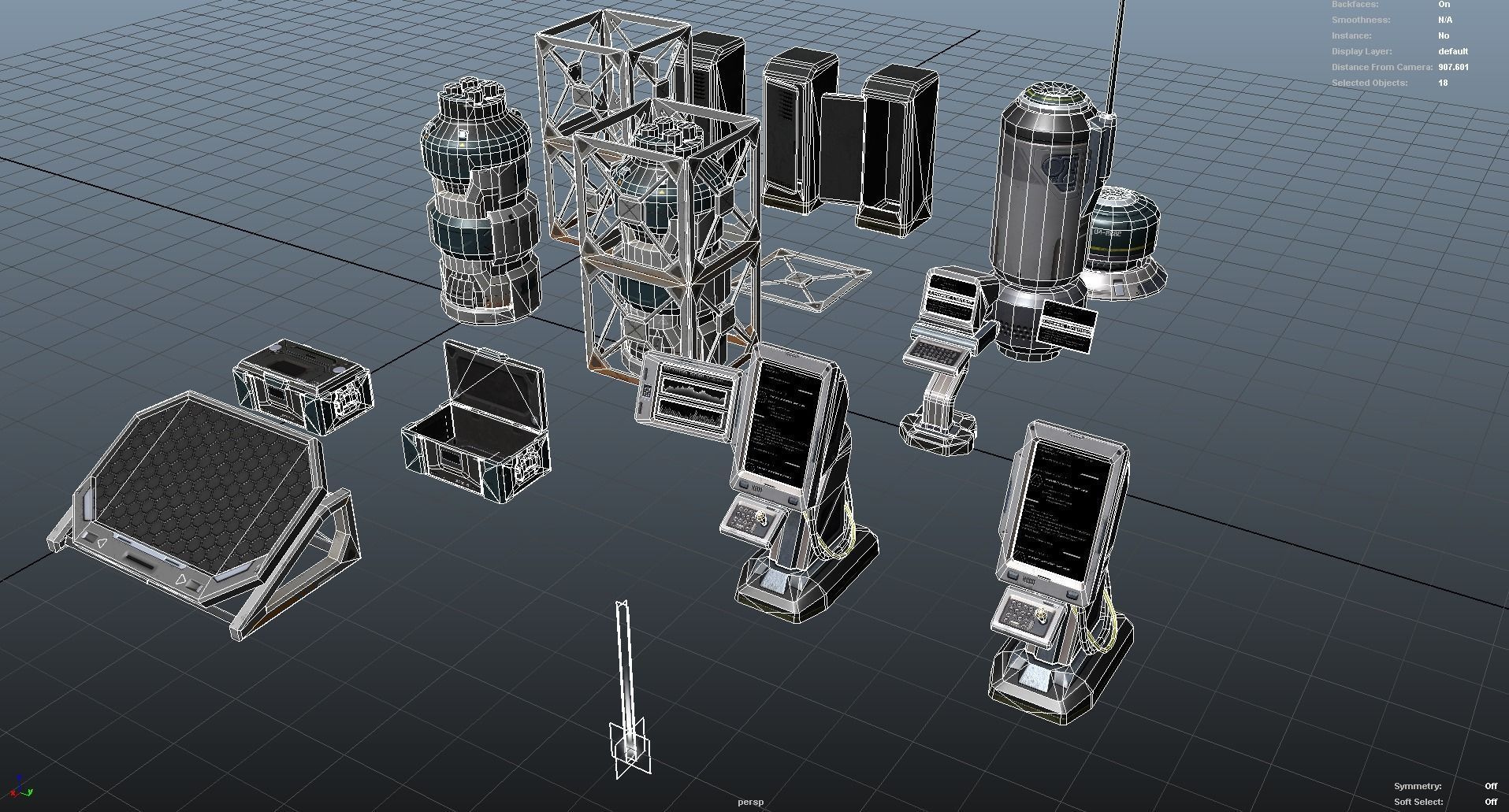 3D model Sci-Fi Props Pack vol 2 VR / AR / low-poly | CGTrader