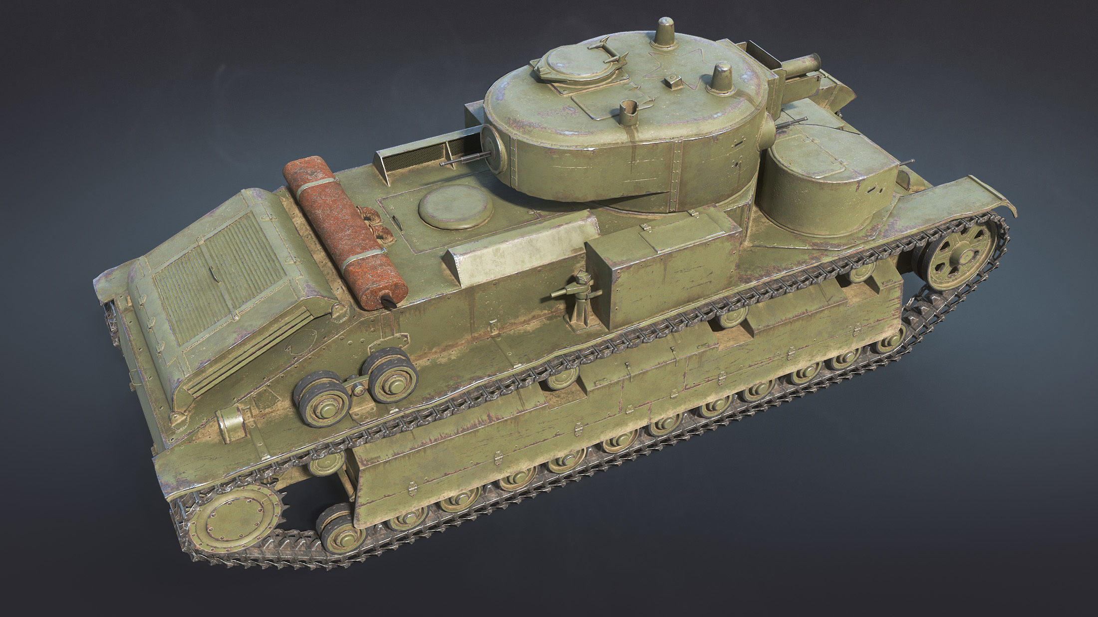 3D model T-28 Medium Tank VR / AR / low-poly | CGTrader