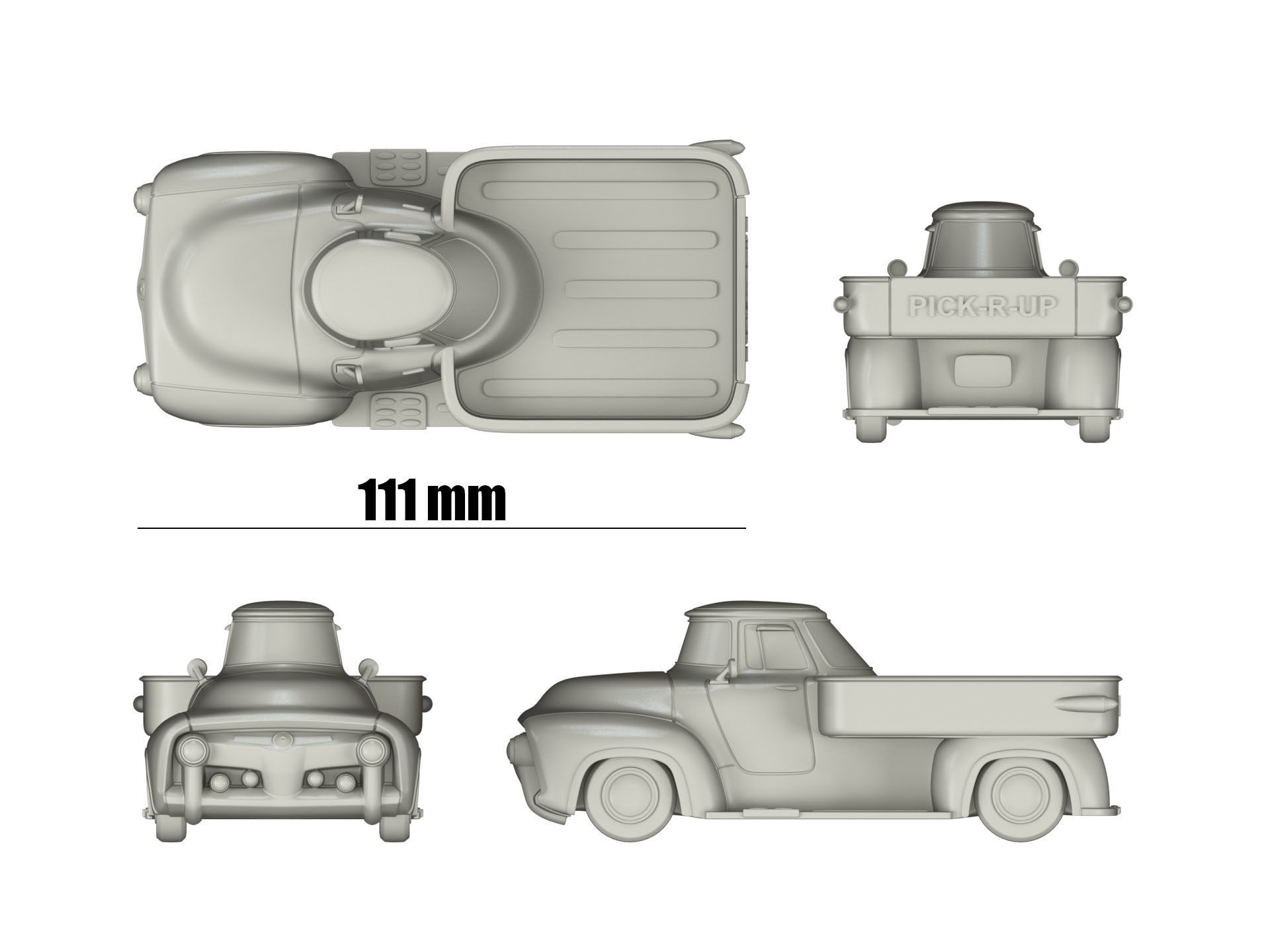 Pick-R-Up Truck Fallout 4 3D model 3D printable | CGTrader