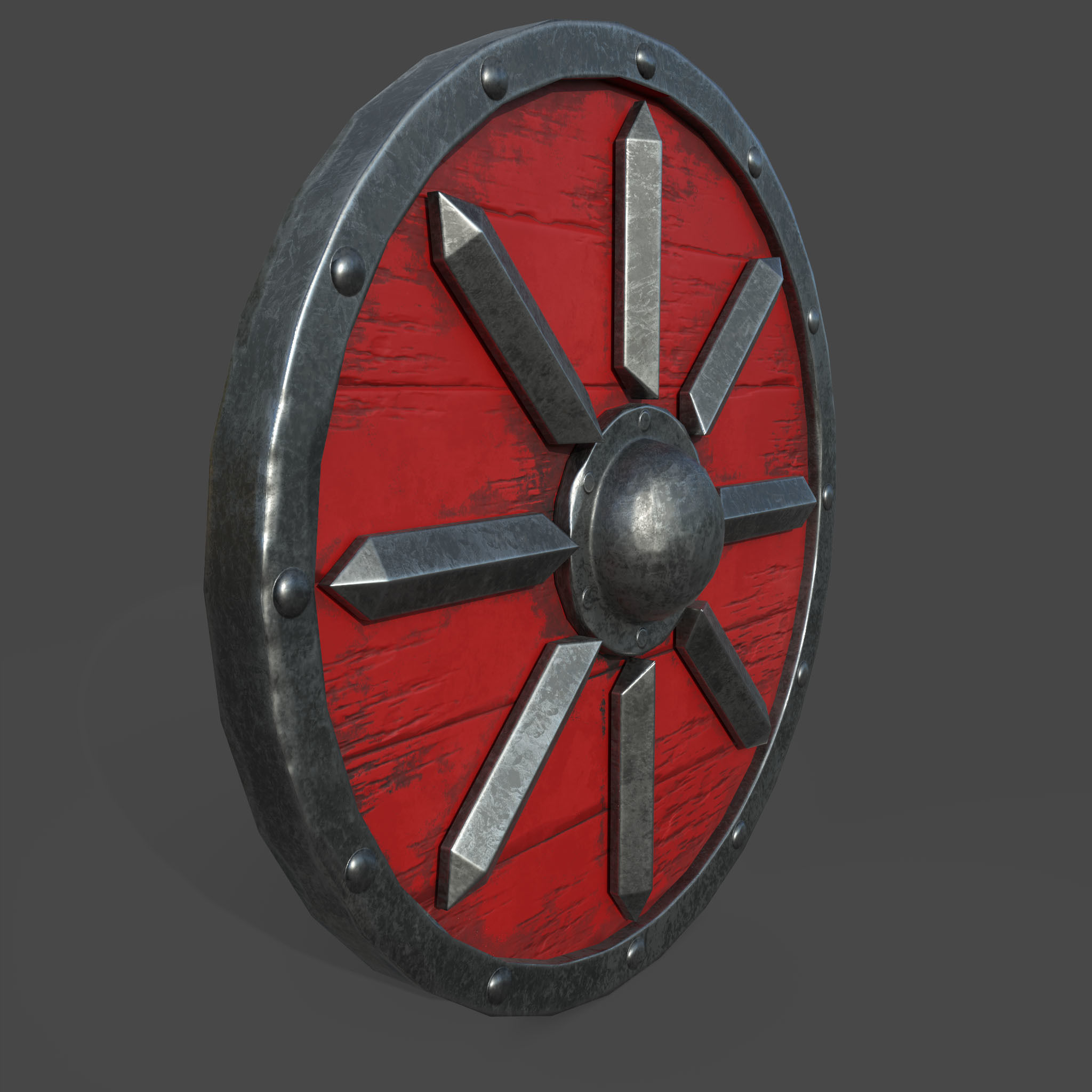 3D model war shield VR / AR / low-poly | CGTrader