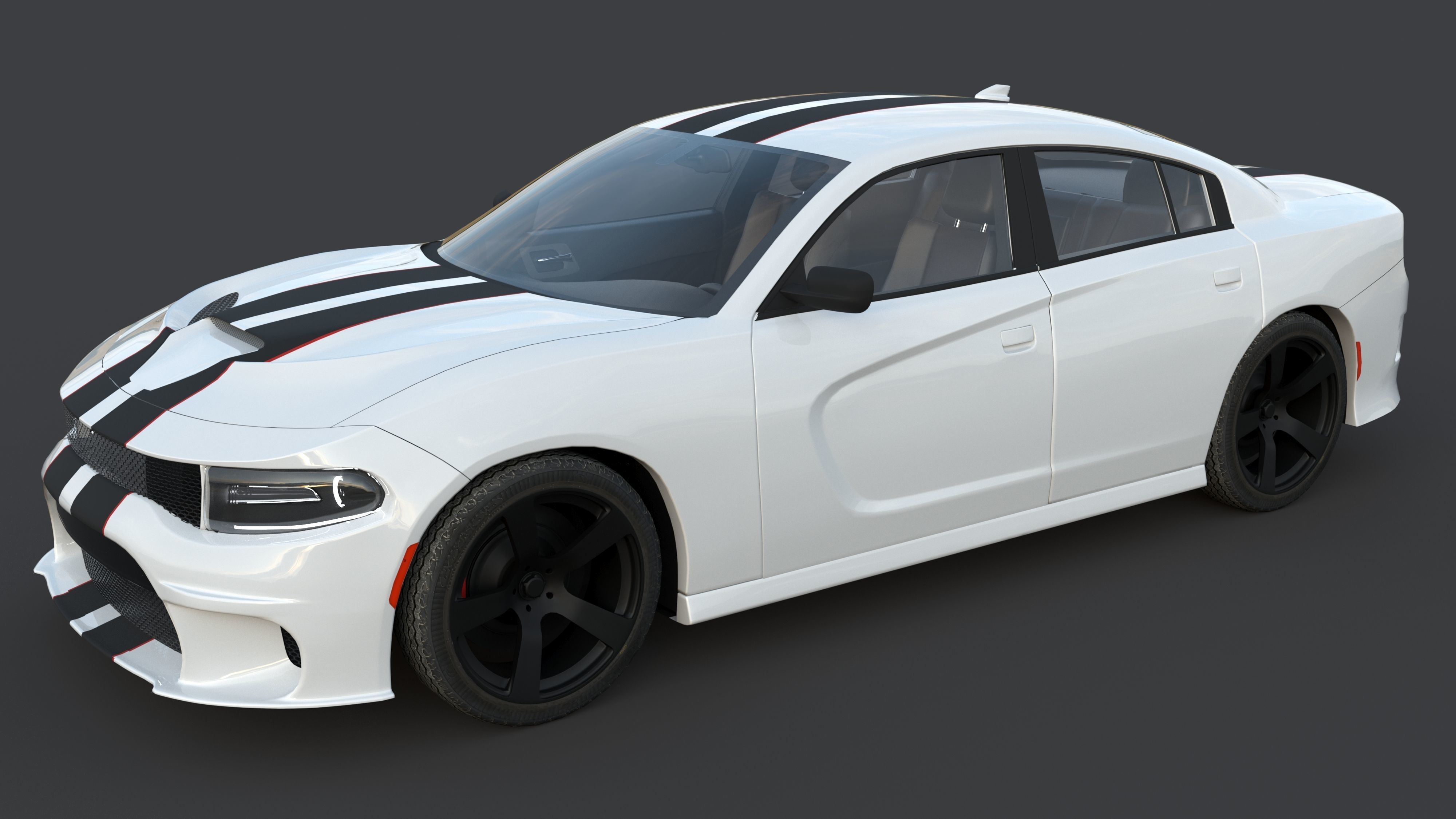 3D model Dodge Charger SRT Hellcat VR / AR / low-poly | CGTrader
