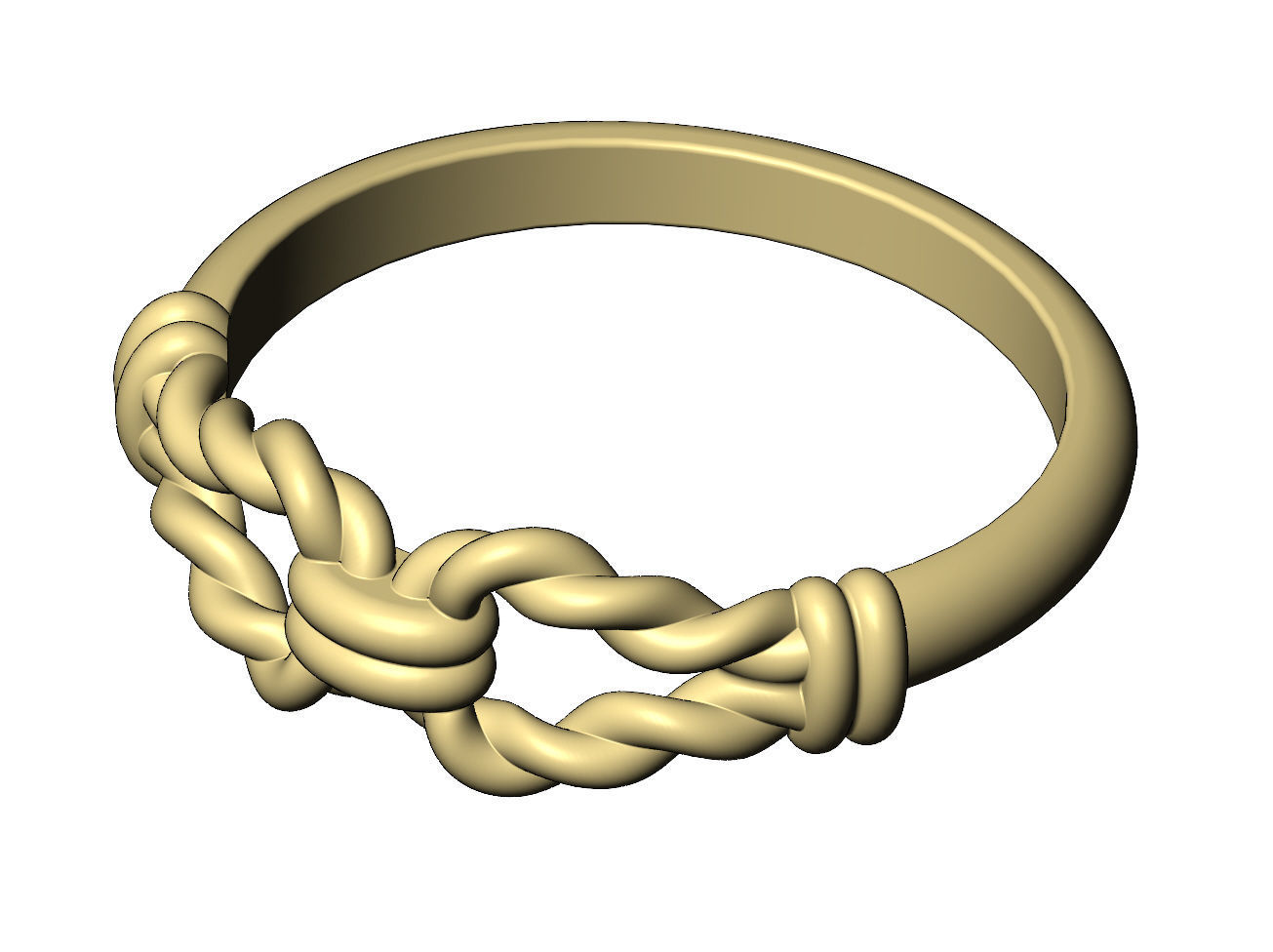Braided wire double loop ring US size 5 to 11 3D model 3D printable ...