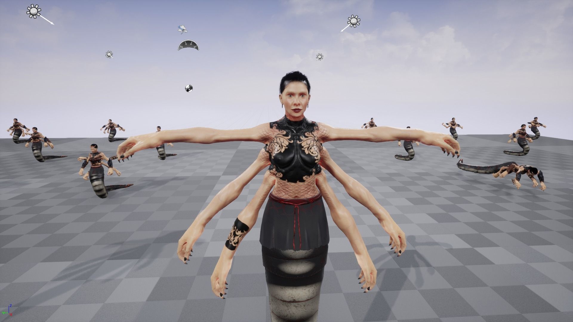 3D model Naga Queen UE4 and Unity low poly model VR / AR / low-poly ...