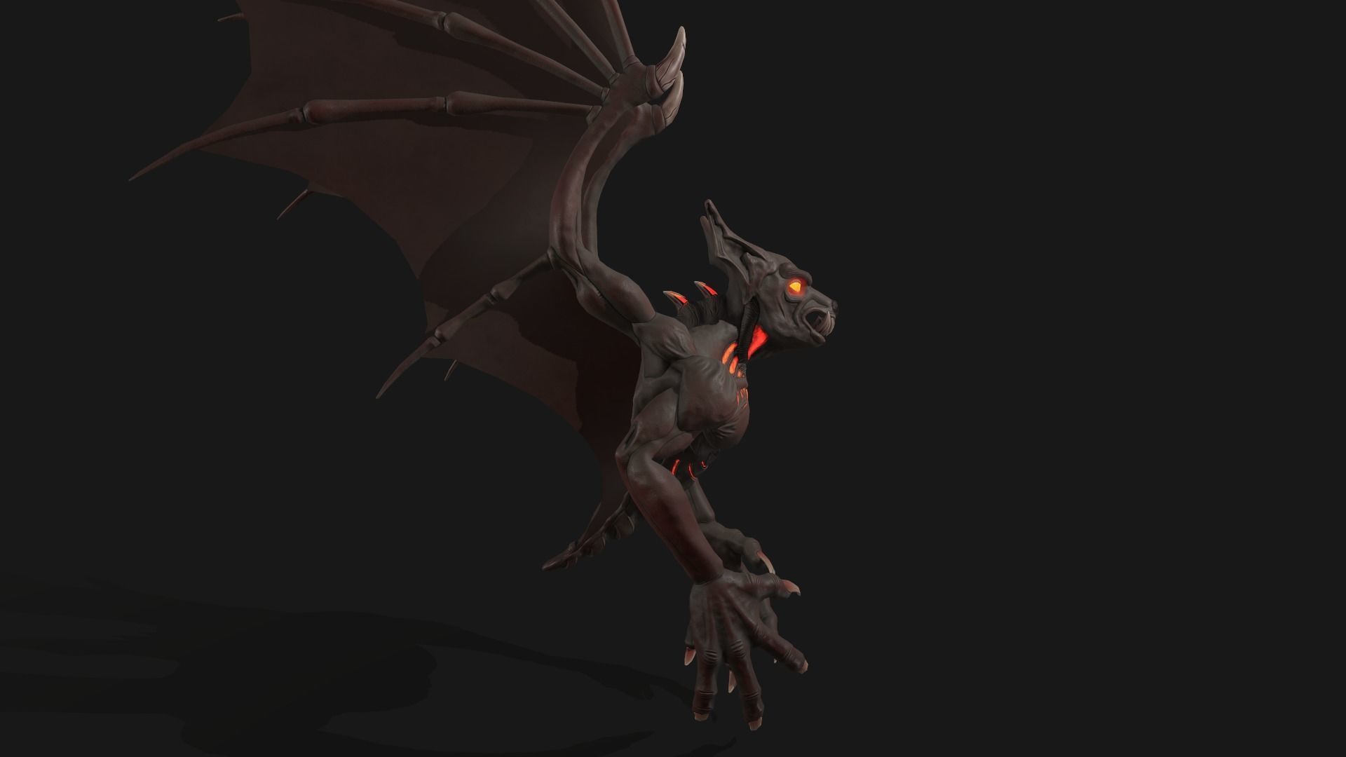 3D model Hell Bat - Game Ready VR / AR / low-poly rigged animated ...