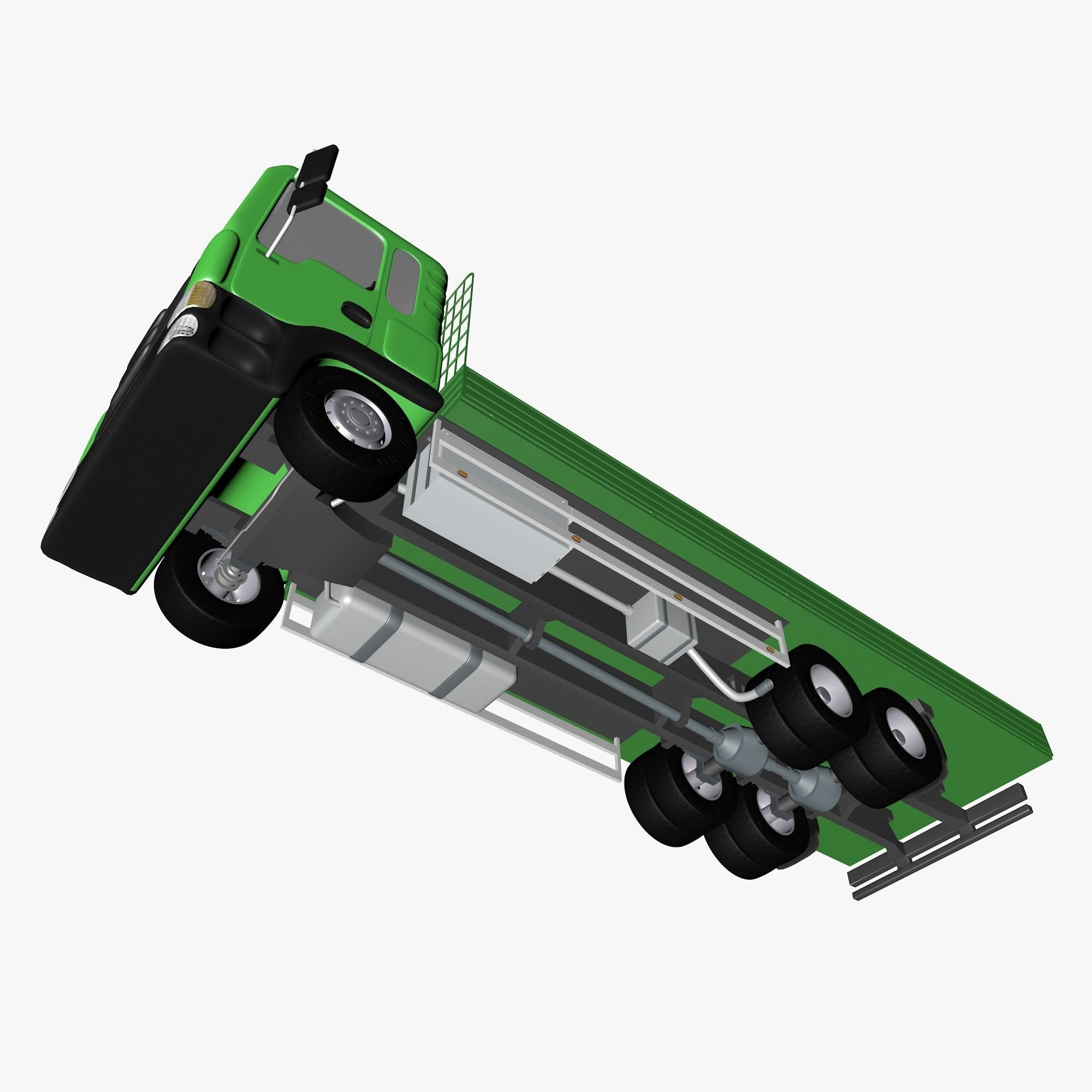 Open body truck 3D model | CGTrader