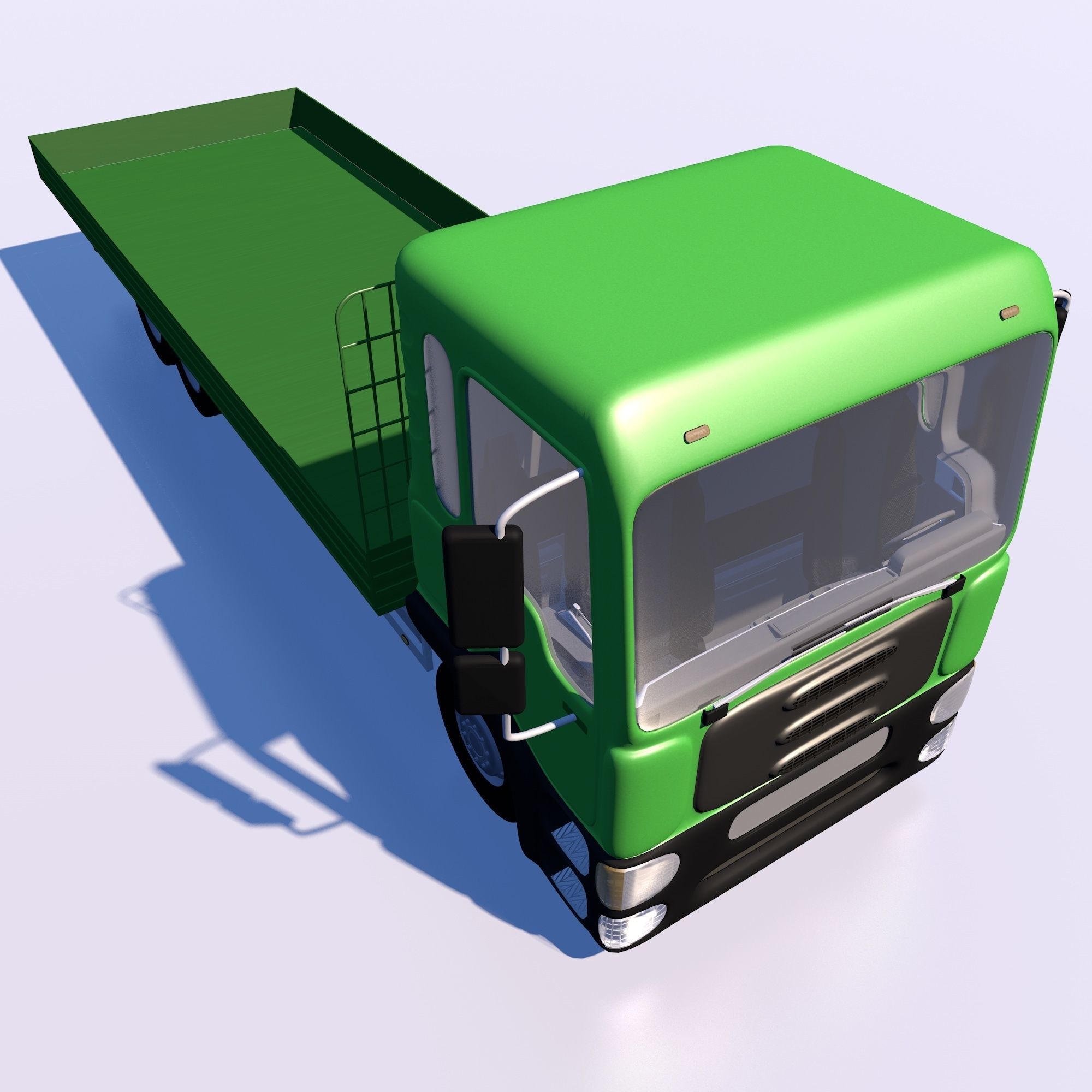 Open body truck 3D model | CGTrader