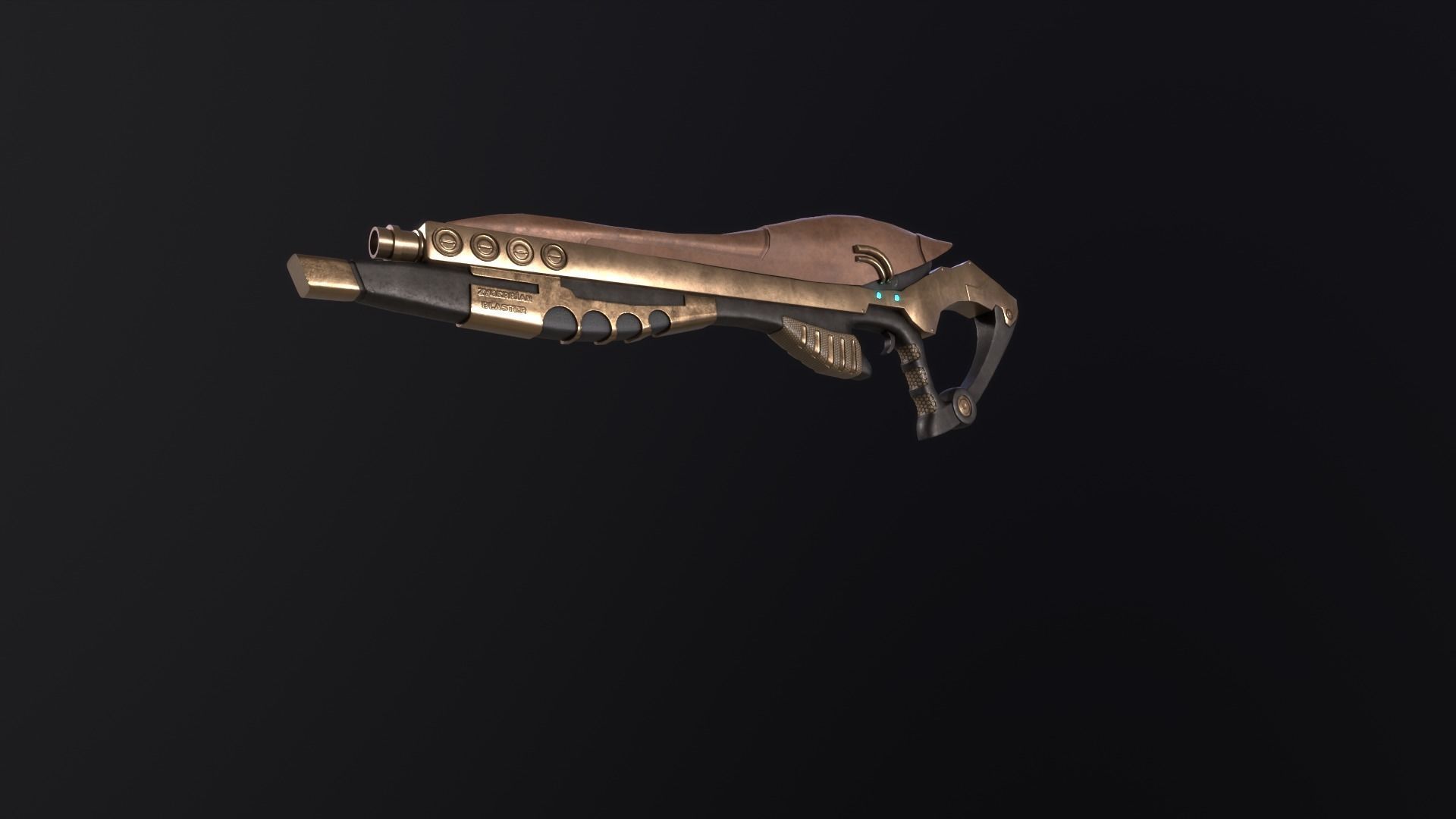 3D model ZYGERRIAN BLASTER STAR WARS CLONE WARS VR / AR / low-poly ...