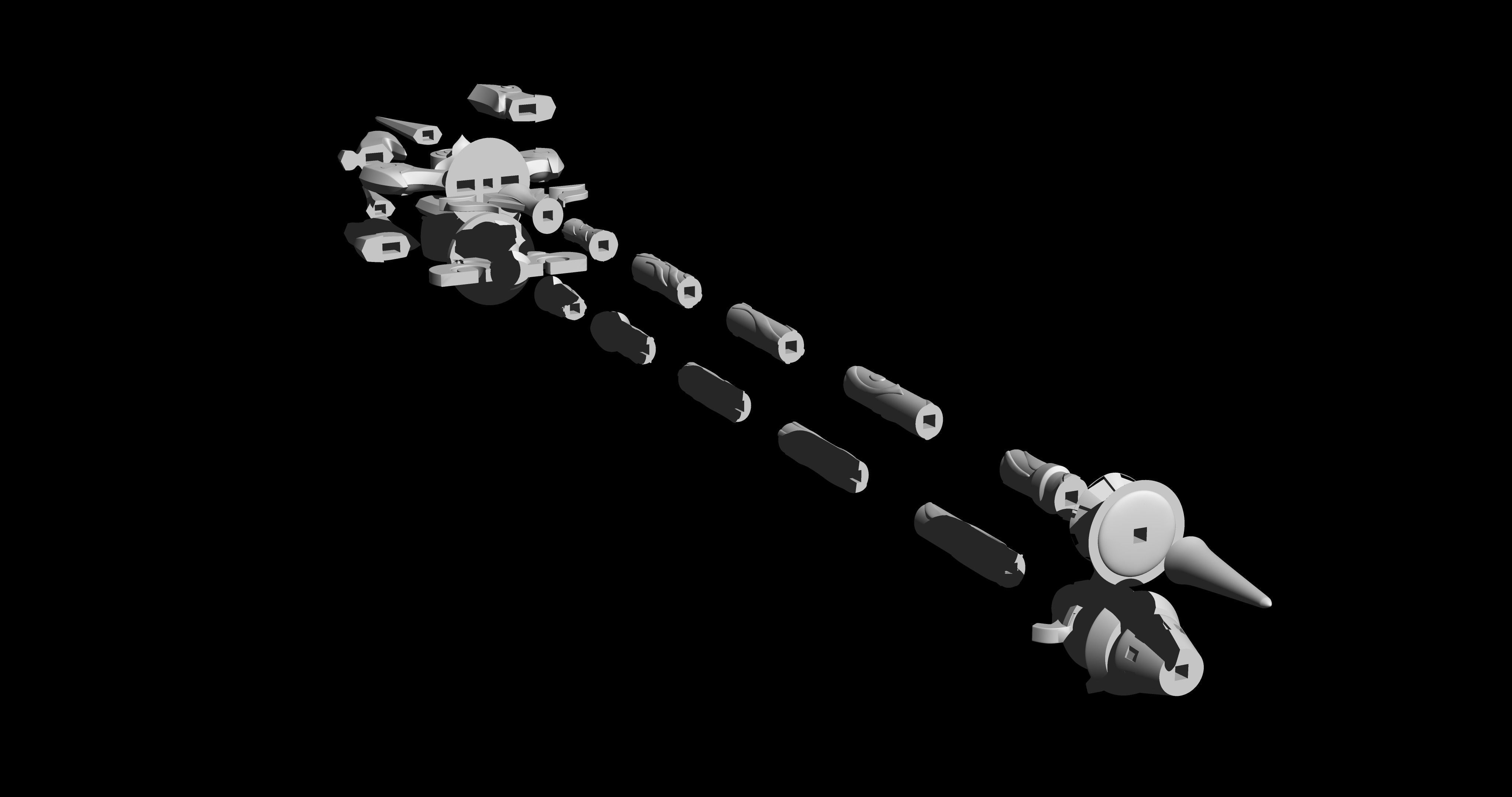 genshin impact Staff of Homa Hu Tao weapon 3D model 3D printable | CGTrader