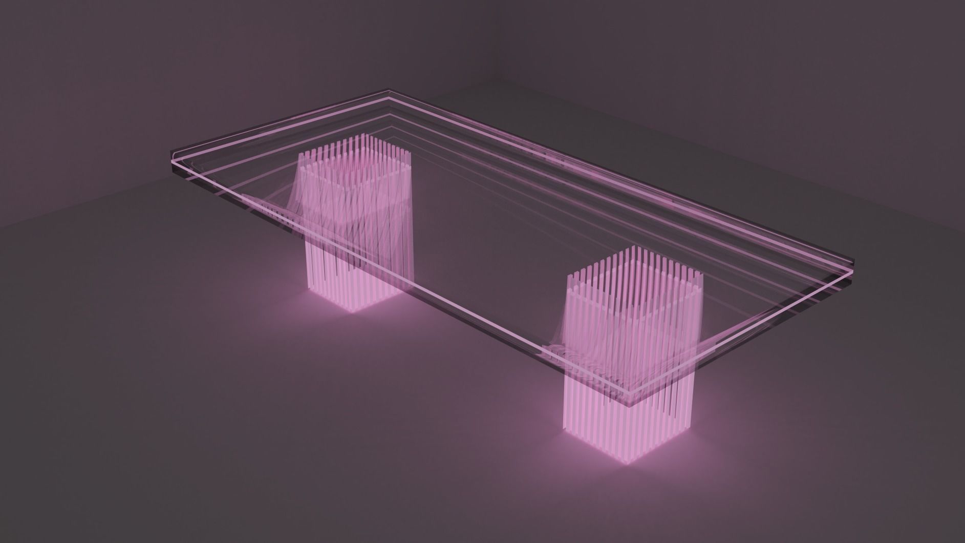 Lounge Neon Table 3D model realtime | CGTrader