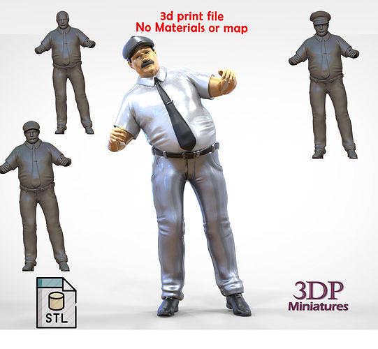 N1 Train driver looks out of the train 3D model 3D printable | CGTrader