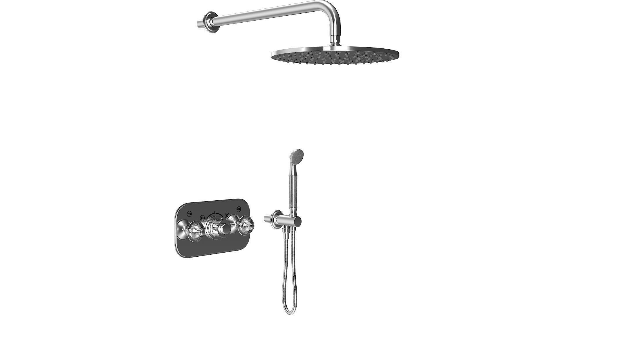 Thg Shower Mixer set 3D model | CGTrader