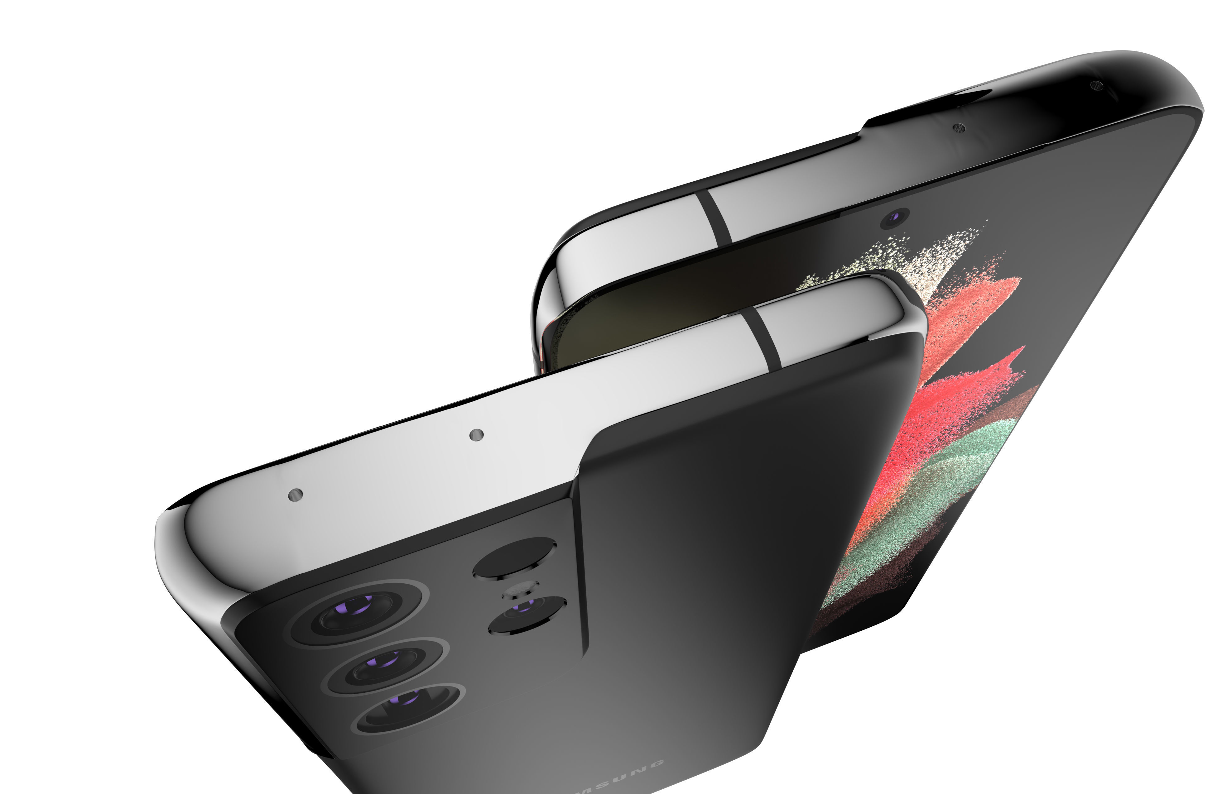 3D model Samsung Galaxy S21 Ultra Phantom Black VR / AR / low-poly ...