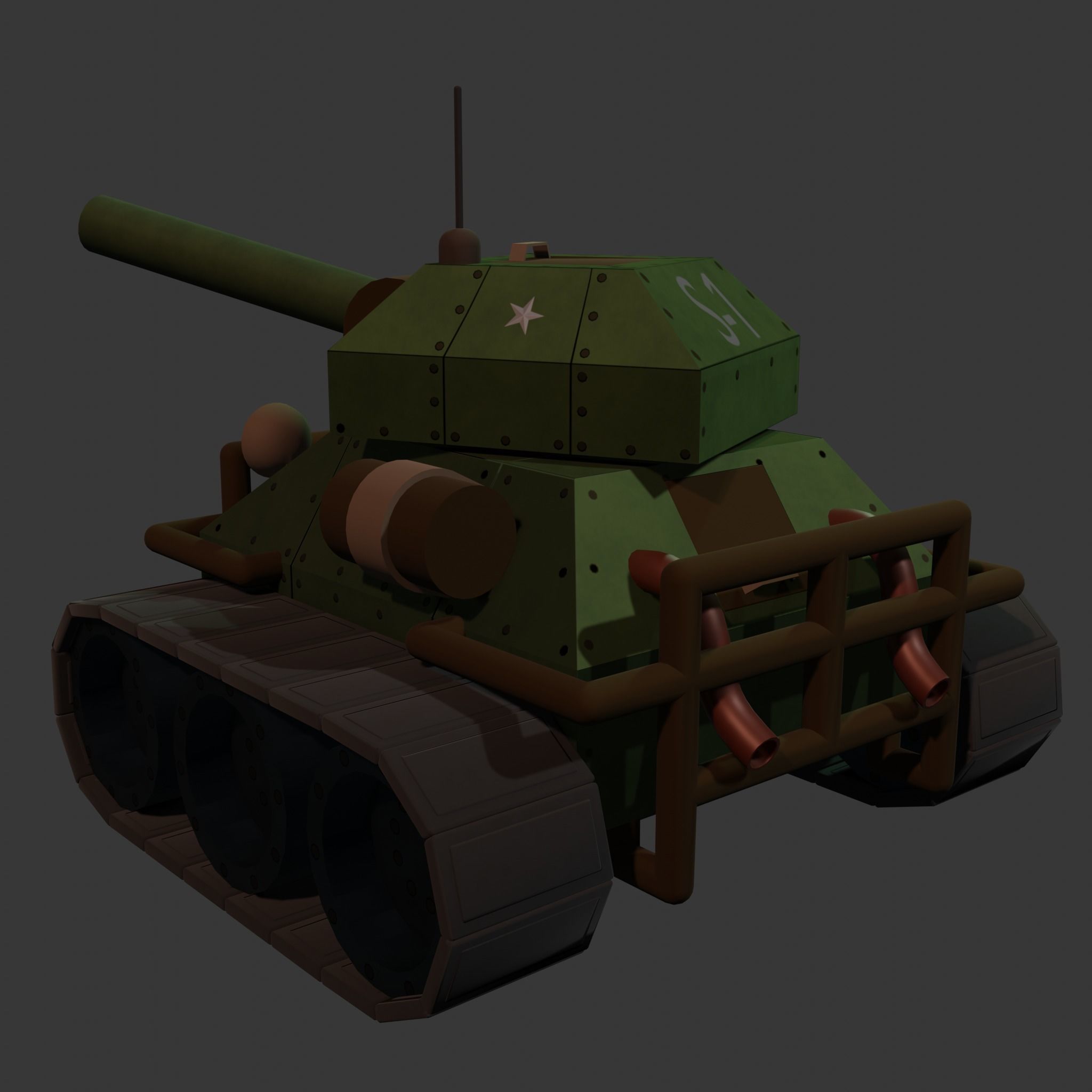 3D model S-1 tank VR / AR / low-poly | CGTrader