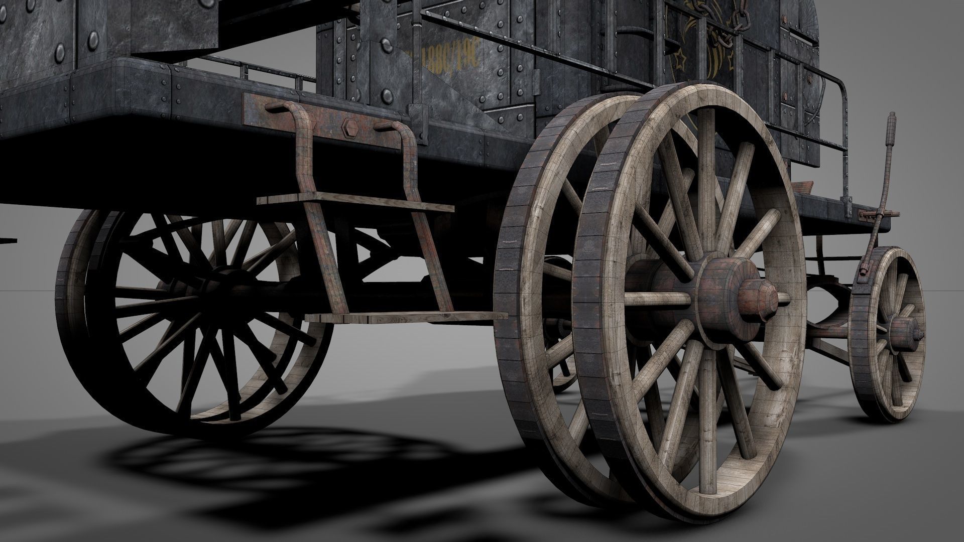 Old West Armored Safe Wagon 3D model | CGTrader