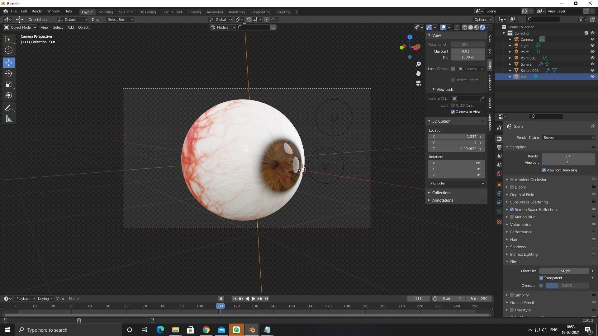Human Eye Model free 3D model | CGTrader