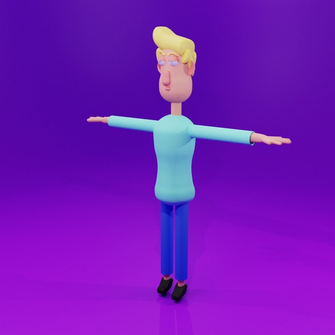 low poly stylized character free 3D model | CGTrader