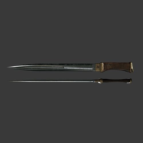 Game and VR-AR Ready Dagger 3D model | CGTrader